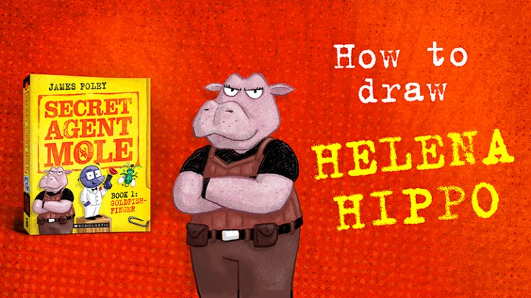 How to draw HELENA HIPPO from Secret Agent Mole – James Foley